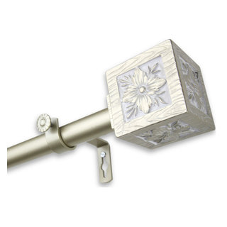 Zula 1" Curtain Rod, 66-120" - Traditional - Curtain Rods - by Rod ...