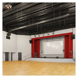 Multi-Use Auditorium Design - 3D Visualization - Traditional - Home ...