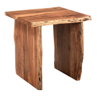 Stafford Live Edge Top/Leg End Table - Rustic - Side Tables And End ...