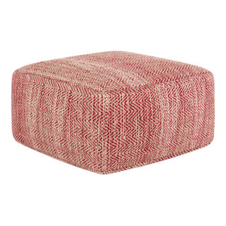 Nate Square Pouf - Transitional - Floor Pillows And Poufs - by Simpli Home Ltd. | Houzz
