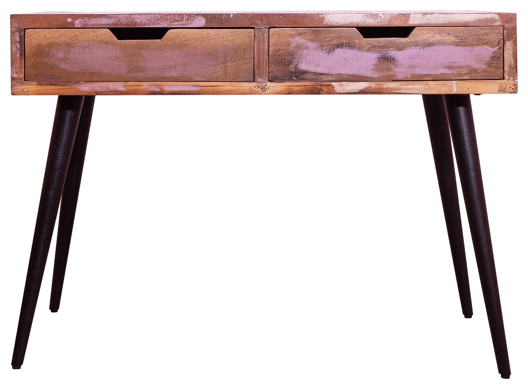 Benzara UPT-238093 43" 2 Drawer Reclaimed Wood Console Table, Brown ...
