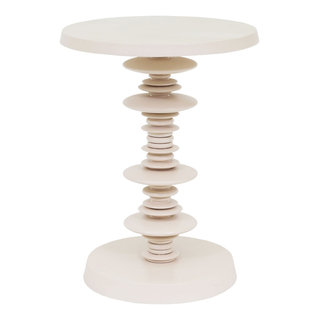 Elk Home 7119007 Spun Accent Table, White - Traditional - Side Tables ...