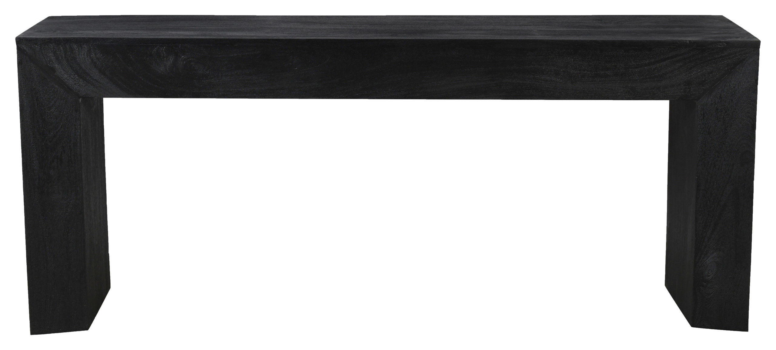 Goliath Console Table, Modern Charcoal Gray Finish, Mango Solid Wood - Transitional - Console ...
