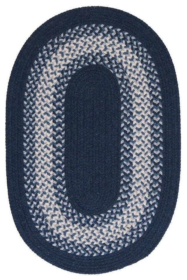Colonial Mills North Ridge NG59 Navy Traditional Area Rug, 7'x9' Oval ...