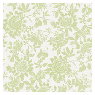 Helen Light Green Floral Trail, Bolt - Contemporary - Wallpaper - by ...