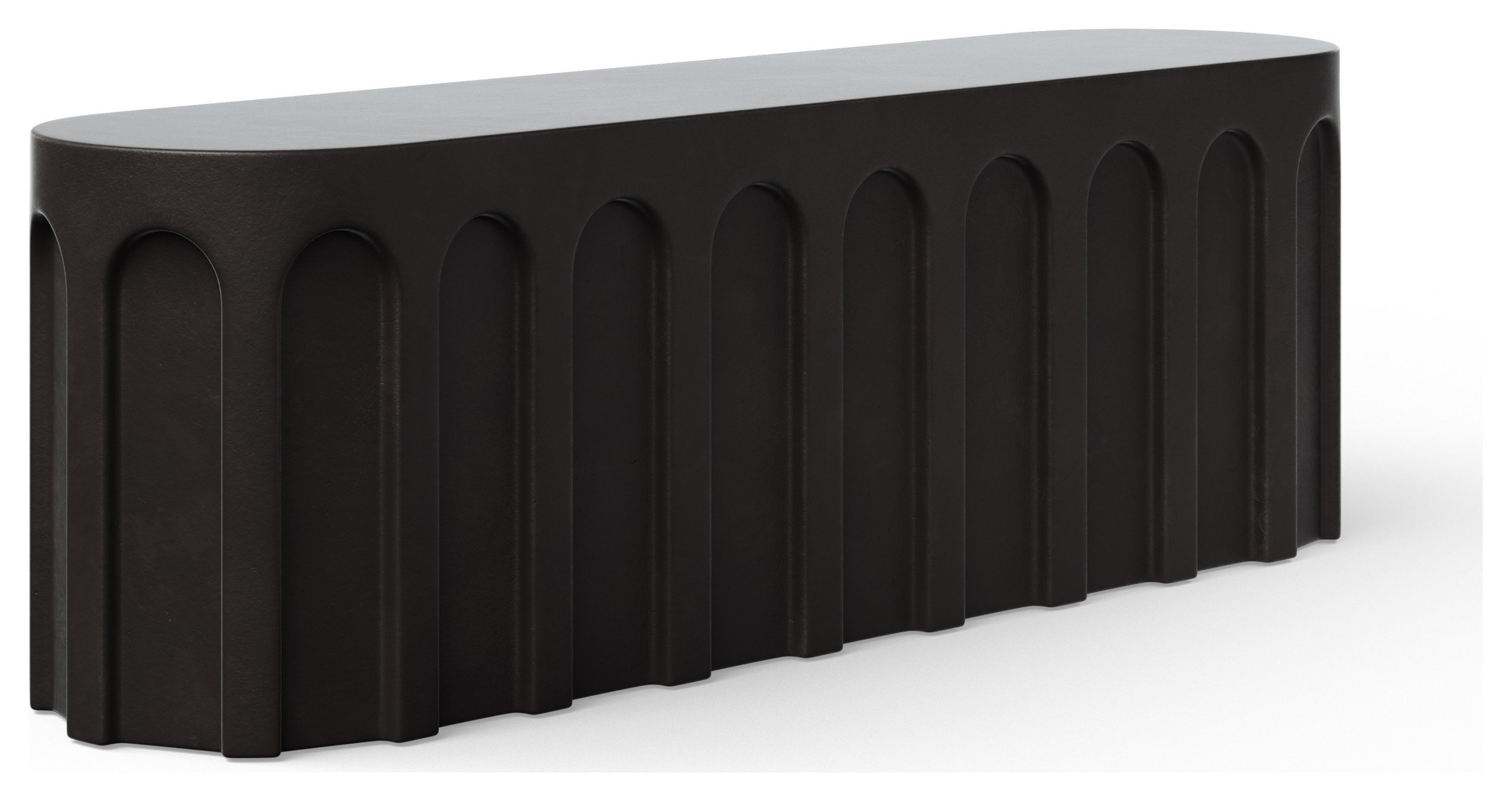 Atlas Lava Concrete Made Outdoor Bench - Industrial - Outdoor Benches ...