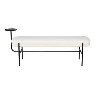 Inna Bench, Buttermilk Boucle - Midcentury - Upholstered Benches - by ...