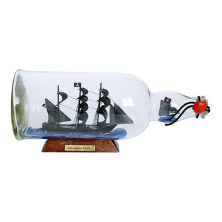 Captain Kidd's Adventure Galley Model Ship in a Glass Bottle 11 ...