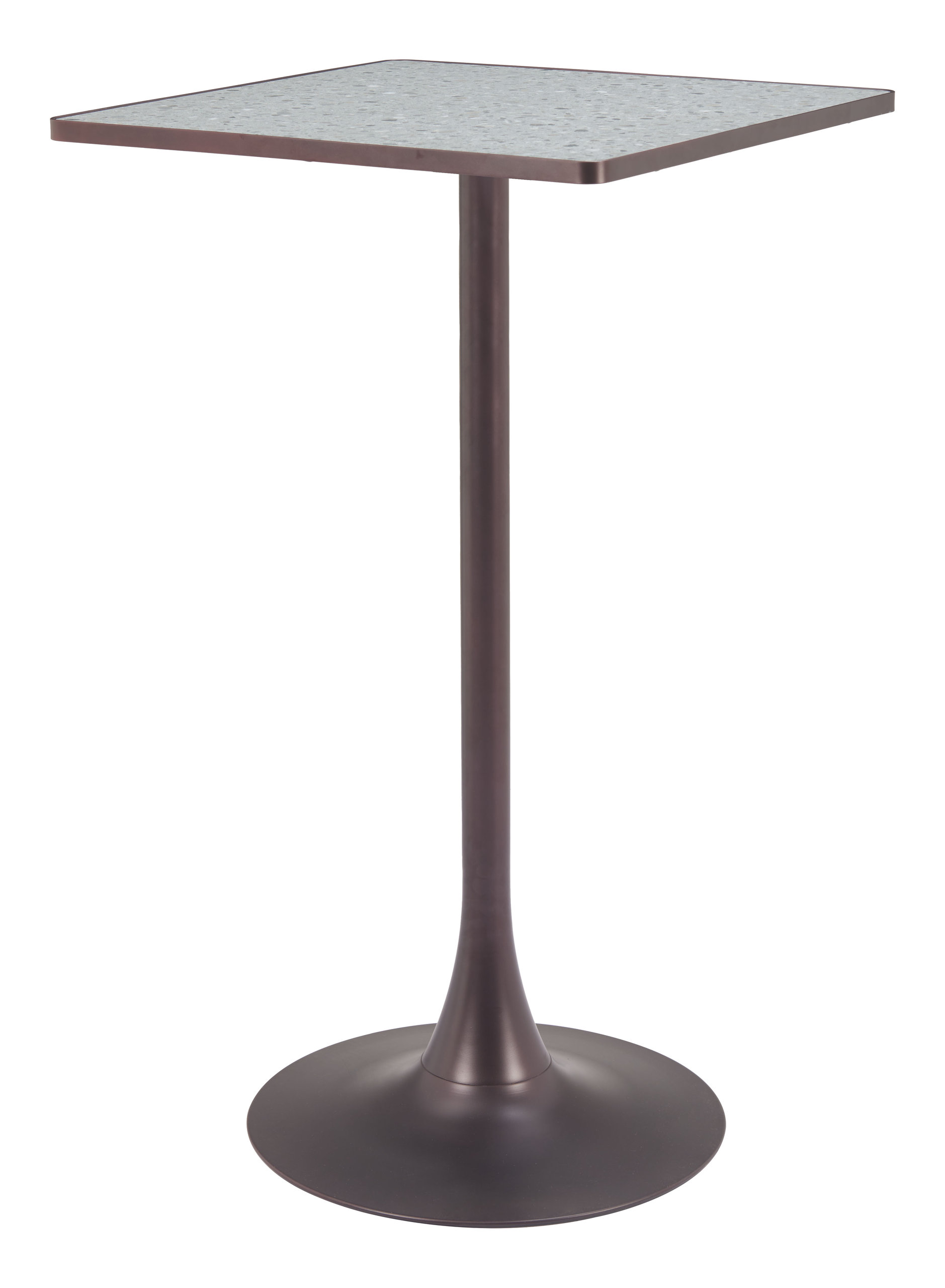 Spot Bar Table Gray and Bronze - Midcentury - Indoor Pub And Bistro ...