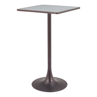 Spot Bar Table Gray and Bronze - Midcentury - Indoor Pub And Bistro ...