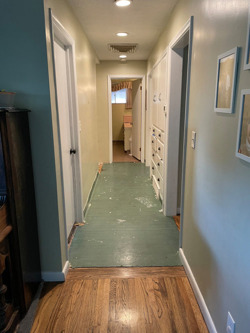 Running bond brick on multi direction hallway | Houzz Forum