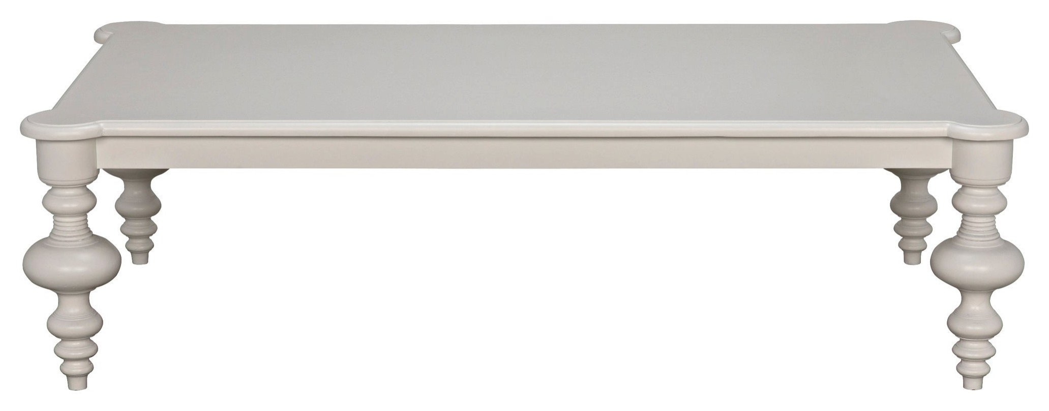 Graff Wood White Rectangular Coffee Table - Traditional - Coffee Tables ...