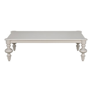 Graff Wood White Rectangular Coffee Table - Traditional - Coffee Tables ...