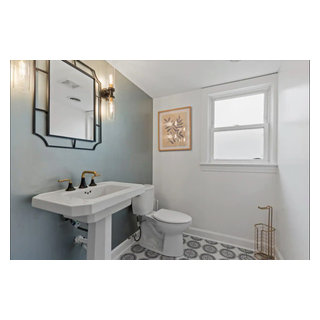 Charlotte St. - Shabby-chic Style - Powder Room - Kansas City - by dh ...