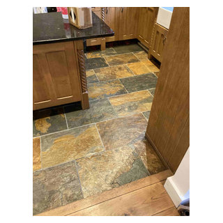 Deep Clean and Seal of a Multi-Coloured Slate Kitchen floor in Hythe ...