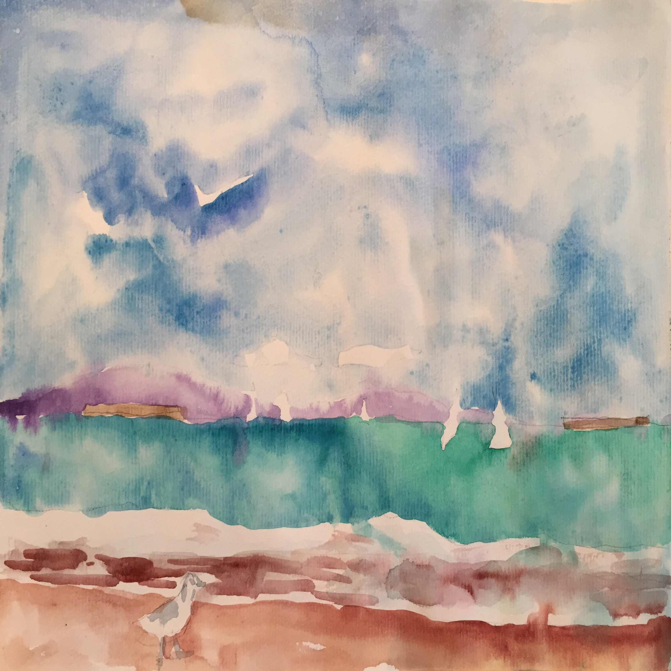 At Sea Print on Canvas, 12x12 - Beach Style - Prints And Posters - by ...