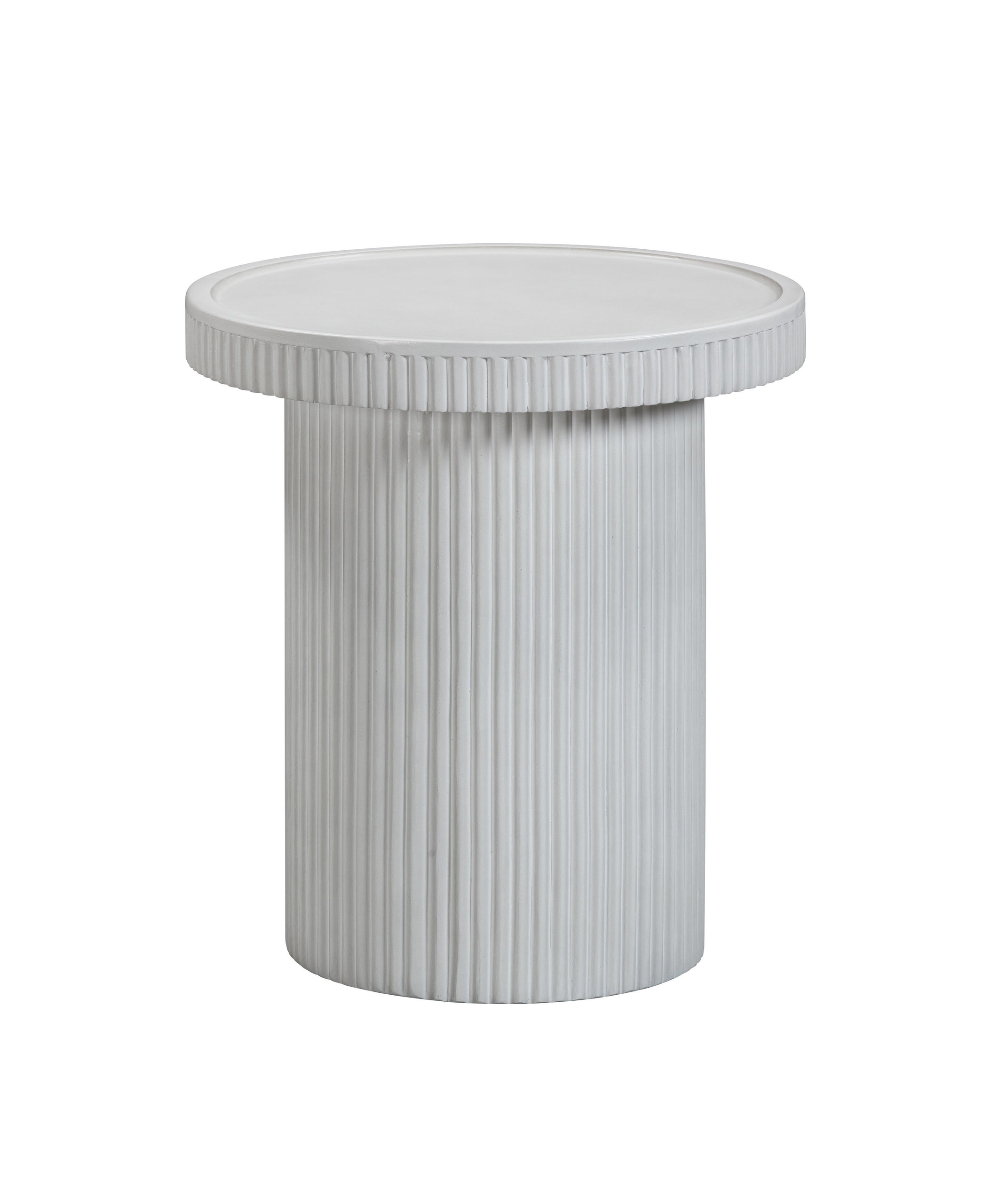 Darcy White Concrete Side Table - White - Transitional - Outdoor Side ...