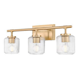 Landon 3-Light Vanity, Modern Gold - Transitional - Bathroom Vanity ...
