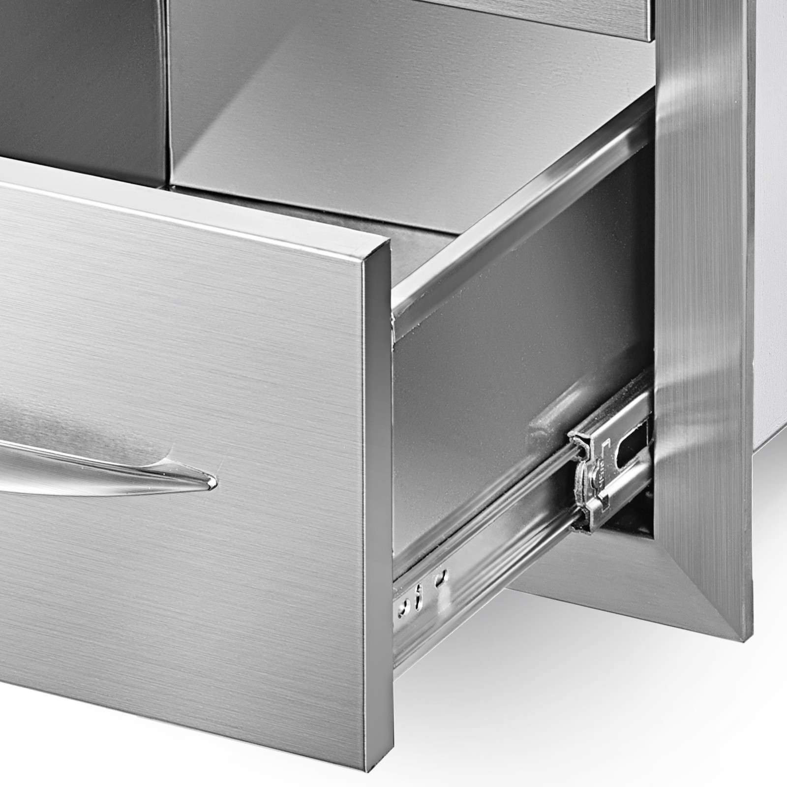 Outdoor Kitchen Drawers Flush Mount Stainless Steel BBQ Drawers, 15.7wx ...