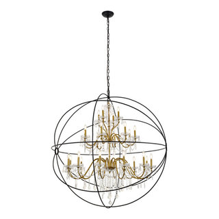 Elegant Lighting Cordelia 24 Light Pendant LD8801D60GB - Traditional ...