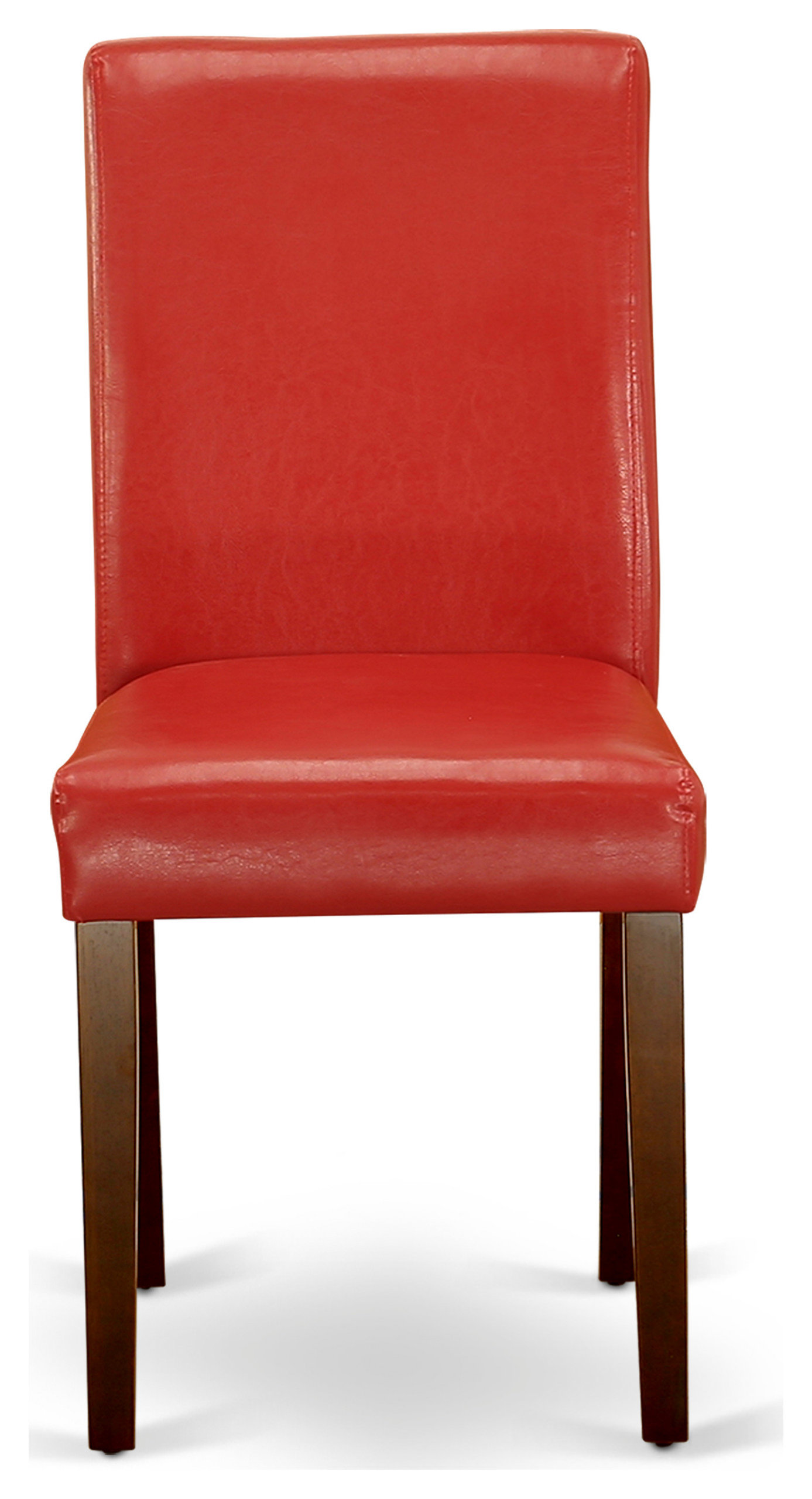 Abbott Parson Chair, Mahogany Leg, Pu Leather Color Firebrick Red, Set ...