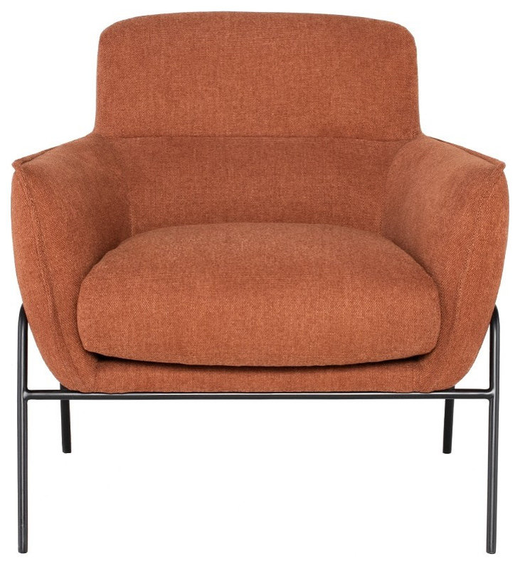 Oscar Clay Fabric Occasional Chair - Midcentury - Armchairs And Accent ...