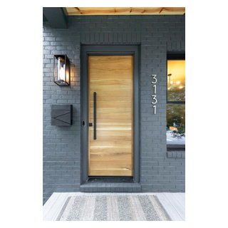 Rift-Sawn White Oak Slab Exterior Door - Modern - Entry - Richmond - by ...