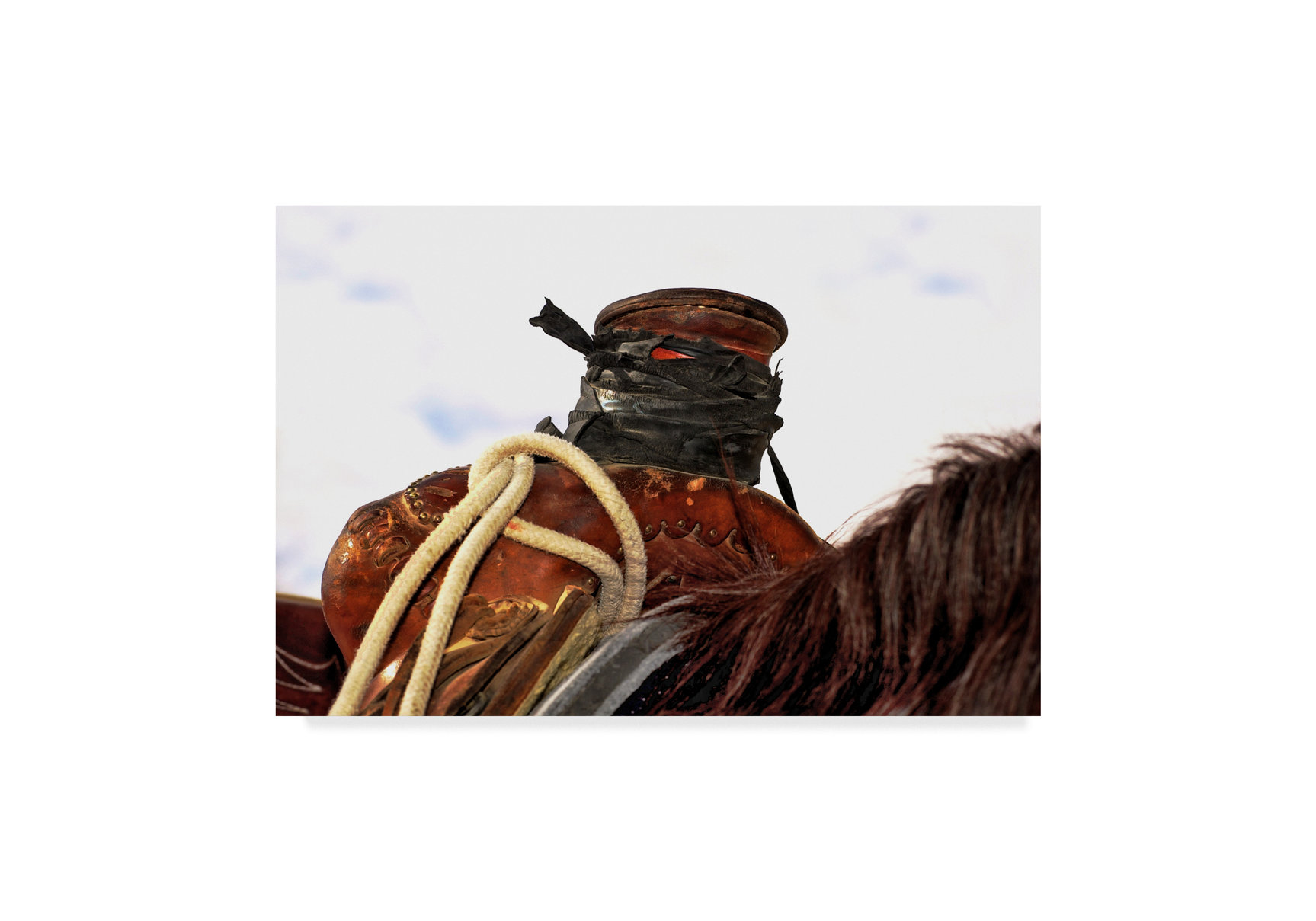 Amanda Smith 'Open Range Roping Saddle' Canvas Art, 22"x32 ...