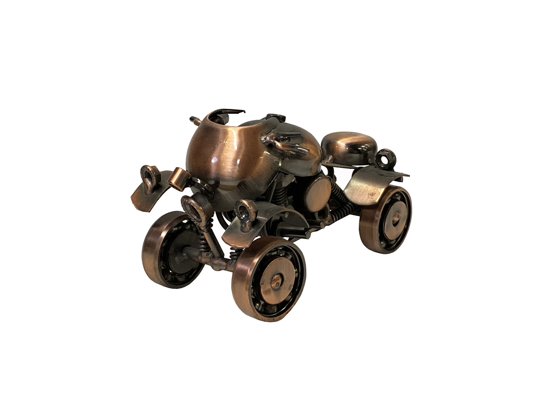 Copper Bronze Color Metal Mechanic Motorcycle Display Art Figure ...