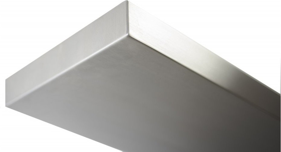 Stainless Steel Floating Shelves- Seamless, 24" - Contemporary ...