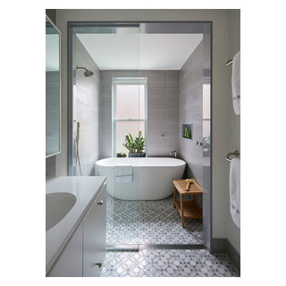 Park Slope Row House Master Bath - Transitional - Bathroom - New York ...