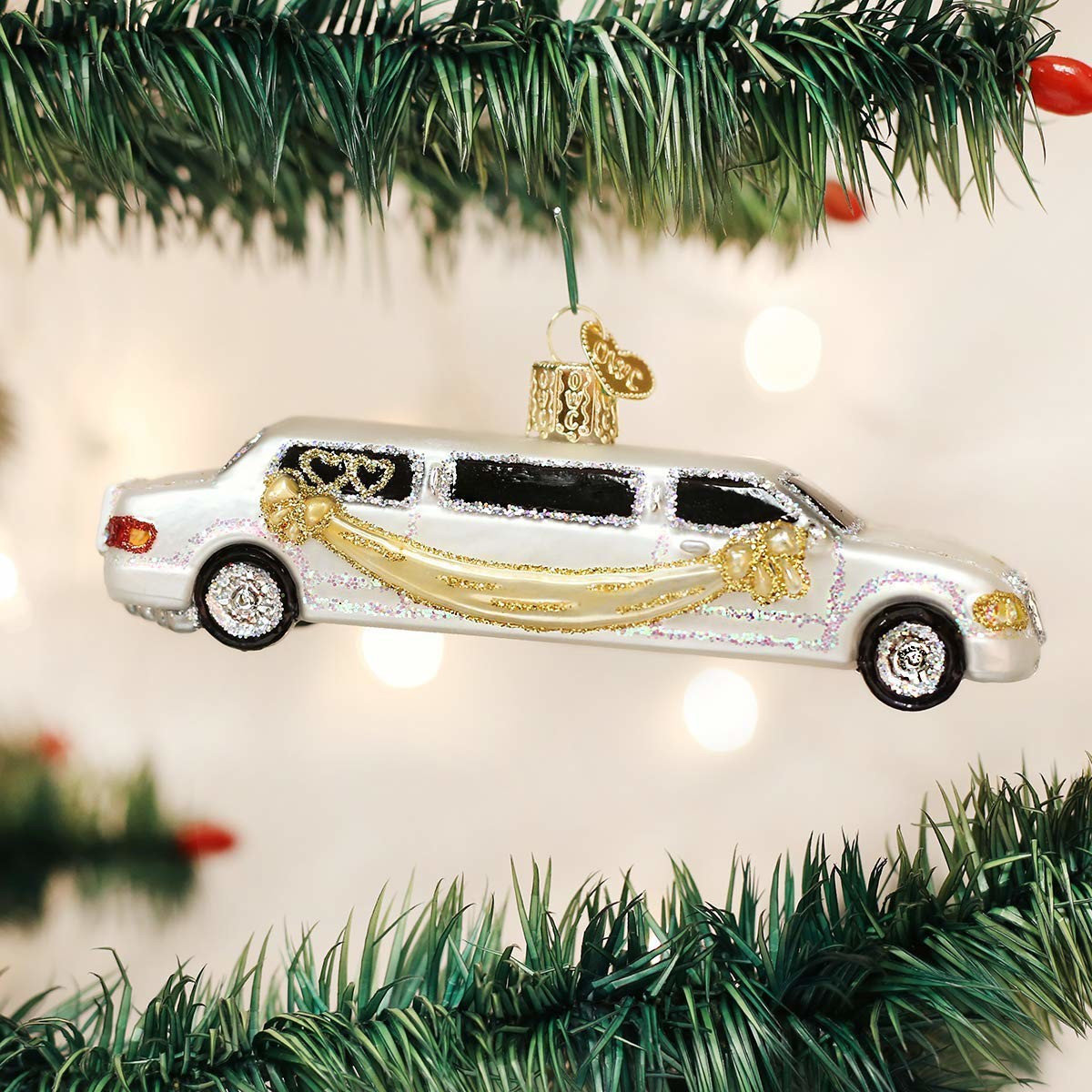 Old World Christmas Just Married Limo Glass Blown Ornament ...