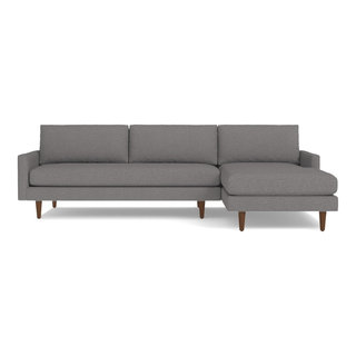Apt2B Scott 2-Piece Sectional Sofa, Ash, Chaise on Right - Midcentury ...