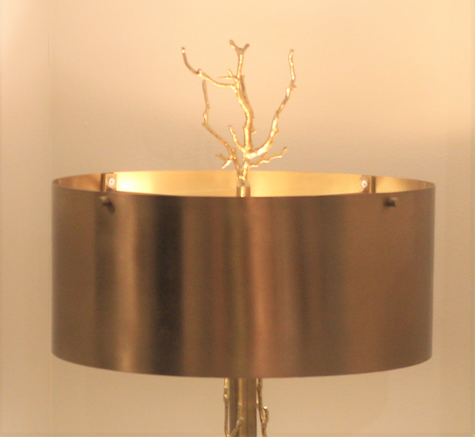 Modern Twig Branch Sculpture Table Lamp | Tall Brass Gold Organic Shape ...