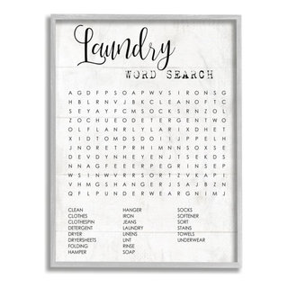 Stupell Industries Laundry Word Search Fun Family Word Design, 16"x20 ...
