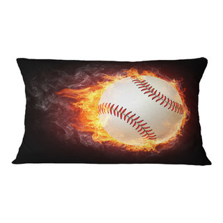 Baseball Ball Sport Throw Pillow, 12"x20 - Contemporary - Decorative ...