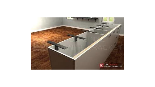 Island overhang support: T bracket or hidden island support brace ...