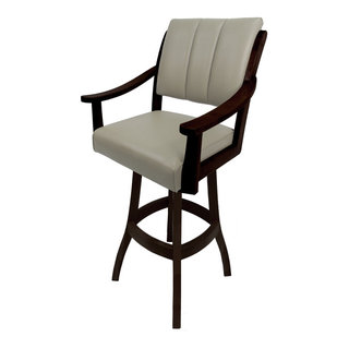 Swivel Counter Wood Bar Stool Casa on S-Base, 30" - Transitional - Bar ...
