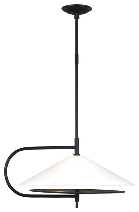 Generation Lighting, KP1071MBK, Pendant, Midnight Black - Transitional ...