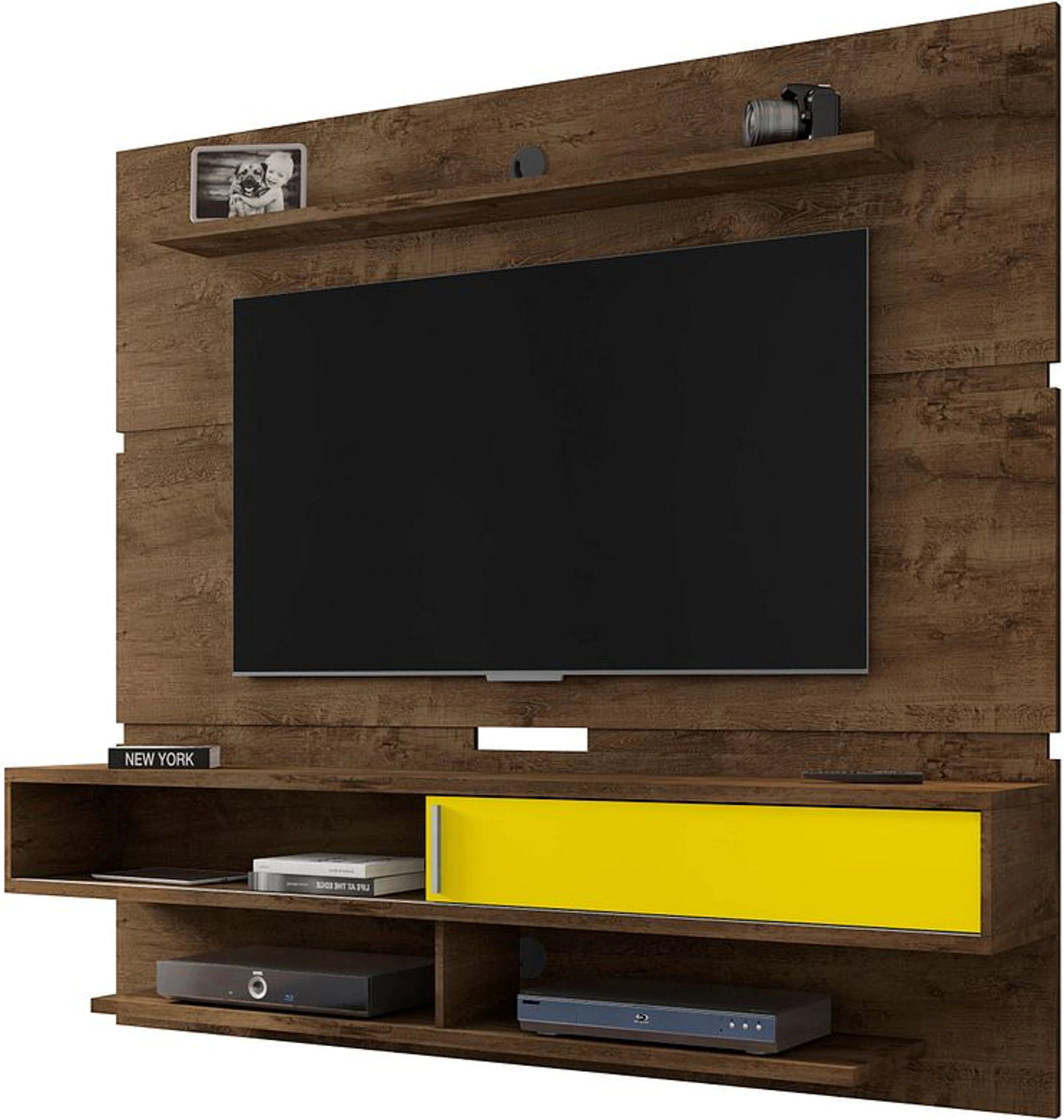 Astor 70.86 Floating Entertainment Center, Off White - Transitional ...