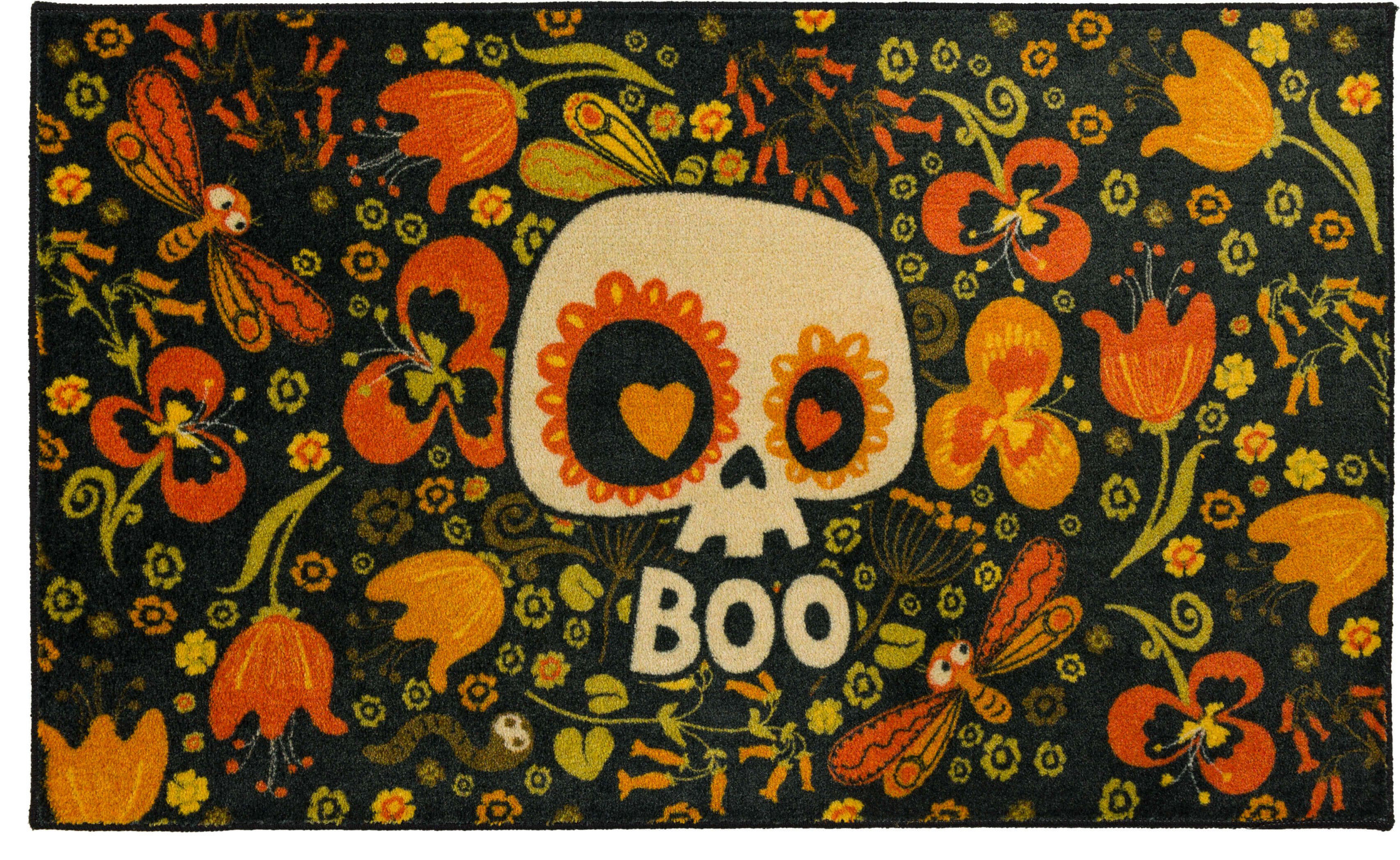 Mohawk Prismatic Flower Boo Skull Multi, 2'x3'4" - Eclectic - Area Rugs ...