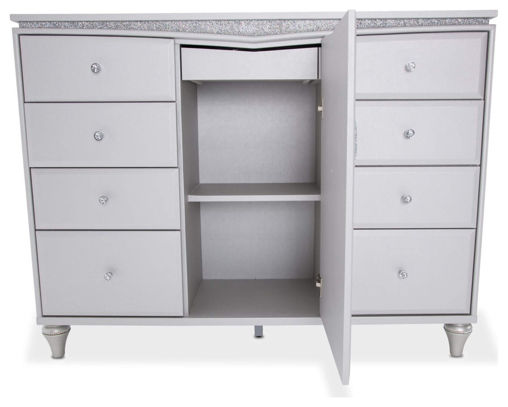 Aico Amini Melrose Plaza Dresser in Dove - Traditional - Dressers - by ...