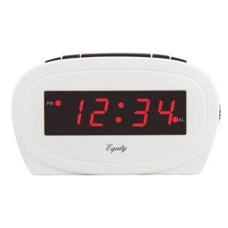 Equity® 30227 0.6" Red LED Alarm Clock with White Case - Contemporary ...