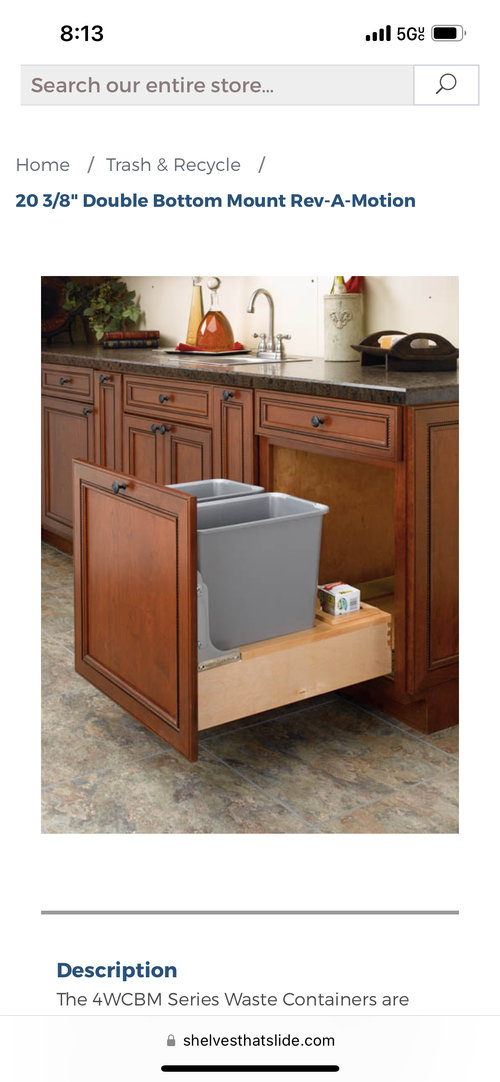 Help me build a trash/recycle pull-out system!!!