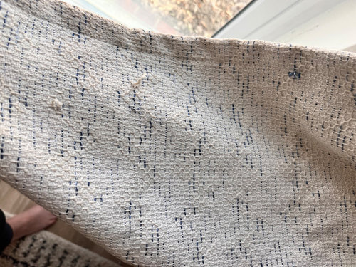 How to fix snags in fabric when curtain is lined