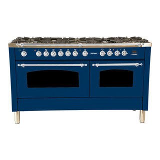 Double Oven Dual Fuel Italian Range, 60 - Contemporary - Gas Ranges And ...