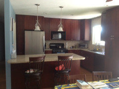 Overhead cabinets above island or peninsula | Houzz Forum