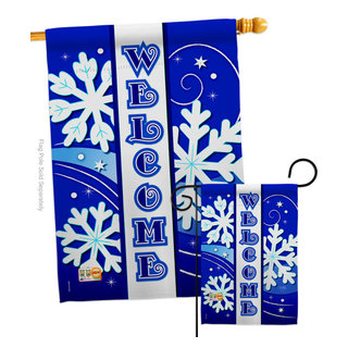 Welcome Winter Winter Winter Wonderland Flags Set, 28" X 40" X 0.1 ...