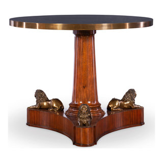 Lion Pedestal Center Table - Traditional - Side Tables And End Tables ...