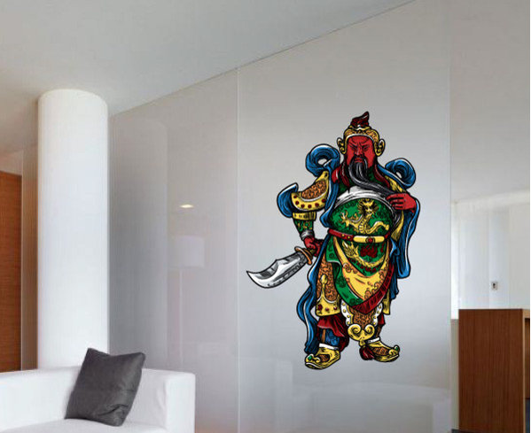 Chinese God Vinyl Wall Decal ChineseGodUScolor002, 42 in ...